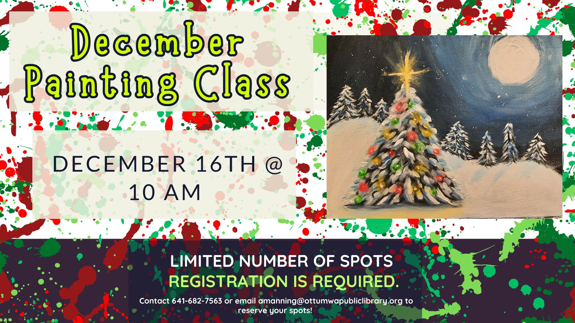 December Painting Class - Ottumwa Public Library