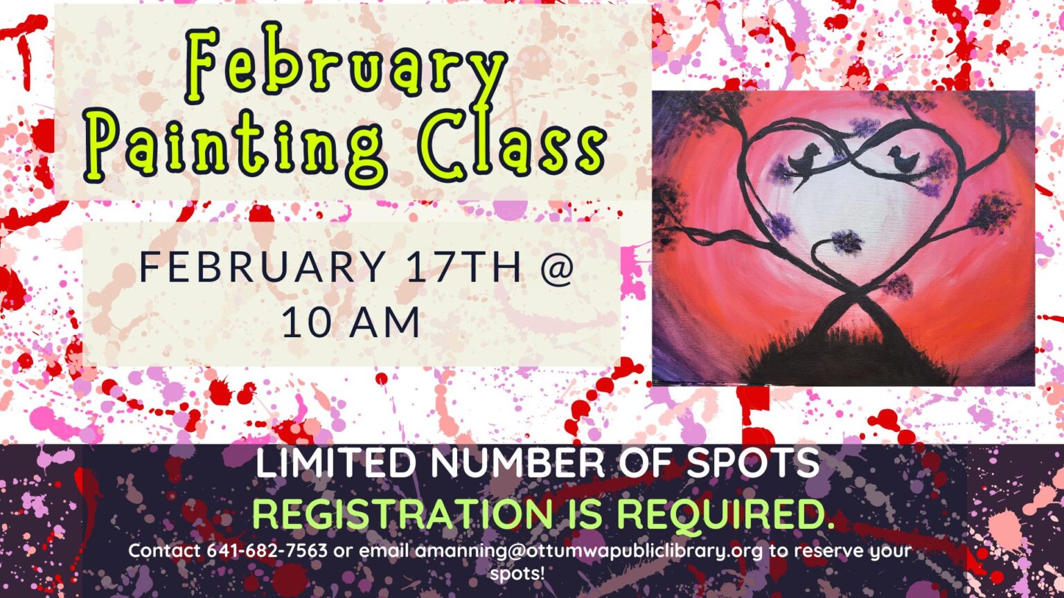 February Painting Class - Ottumwa Public Library