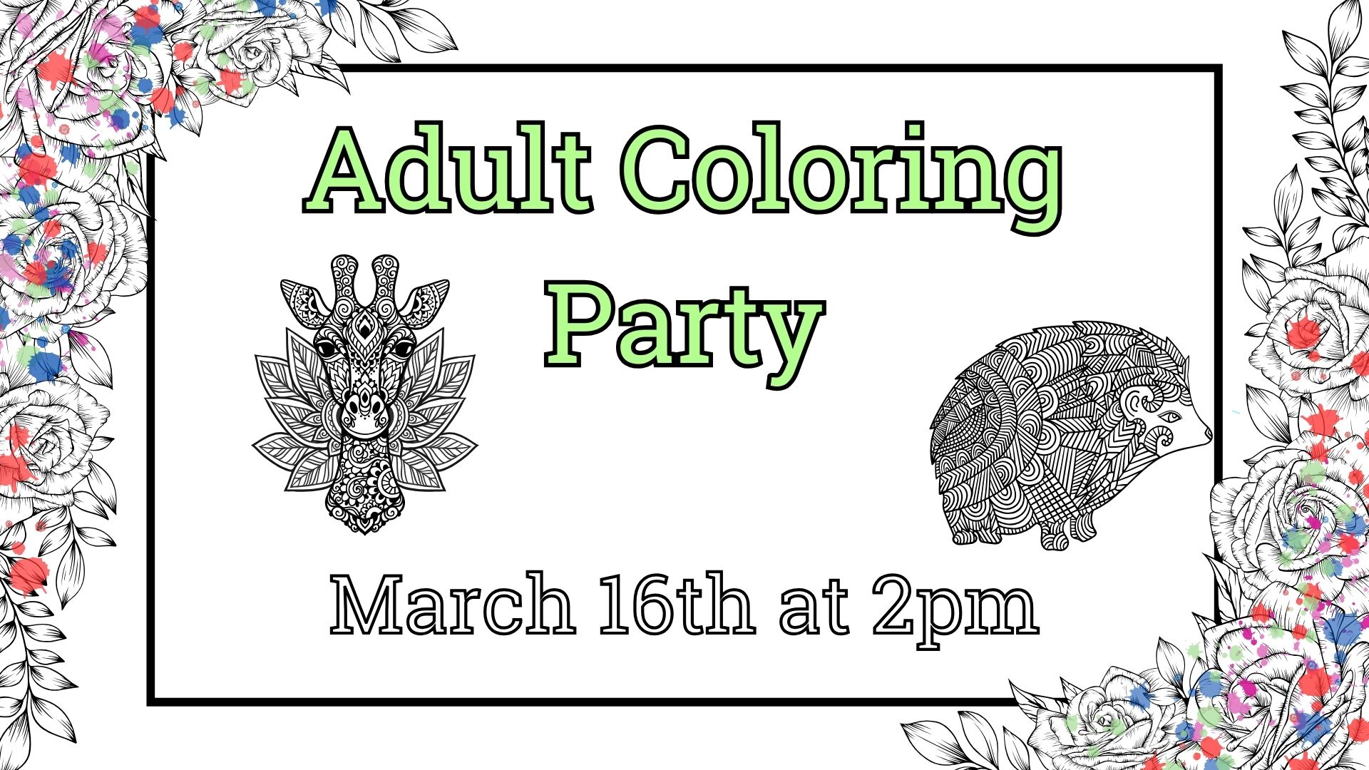 Adult Coloring Party - Ottumwa Public Library