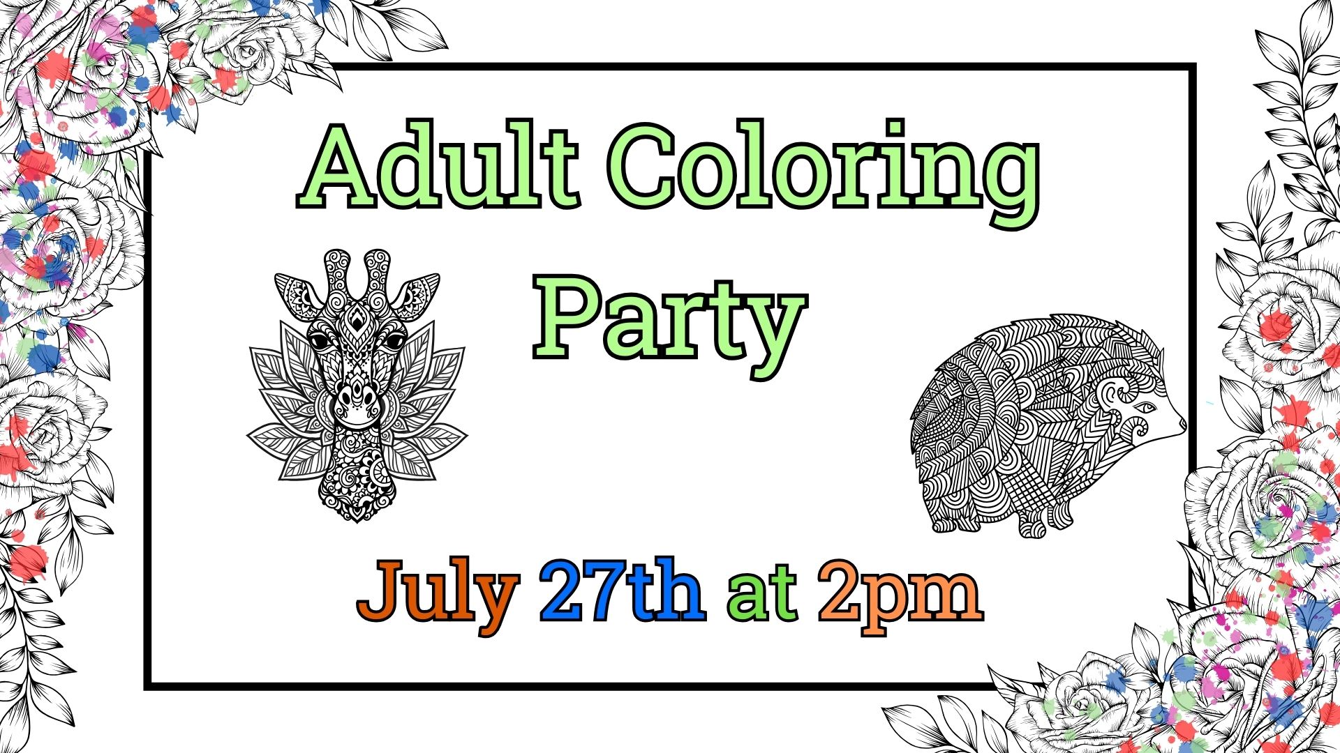 Adult Coloring Party - Ottumwa Public Library