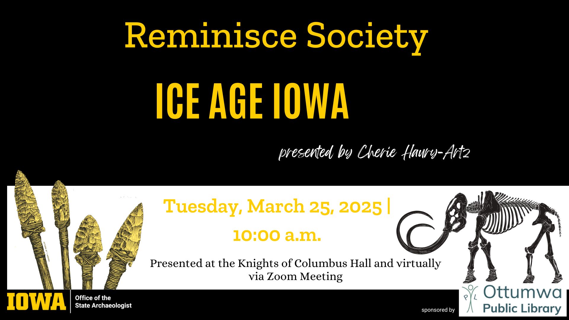 Reminisce Society: Ice Age Iowa - Ottumwa Public Library