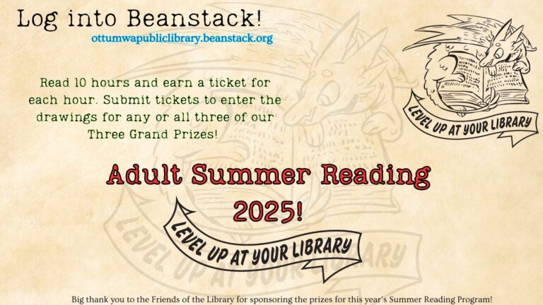 Adult Summer Reading Program - Ottumwa Public Library