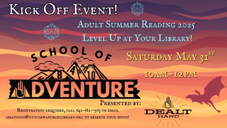 School of Adventure! - Ottumwa Public Library